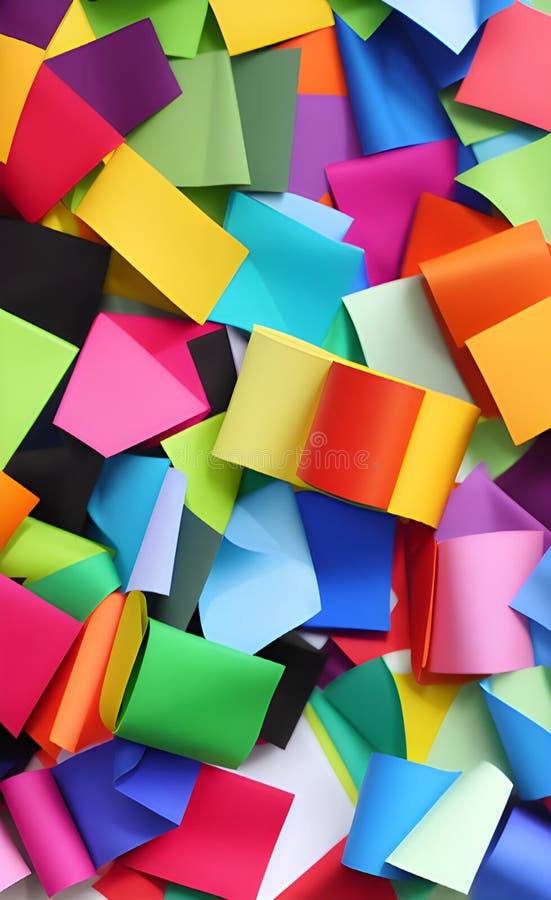 Colorful Paper Cut Out of the Building. AI Generated Stock Illustration ...