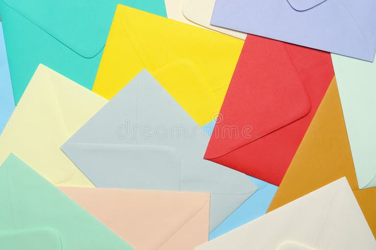 Colorful paper envelopes stock image. Image of envelope - 2182107