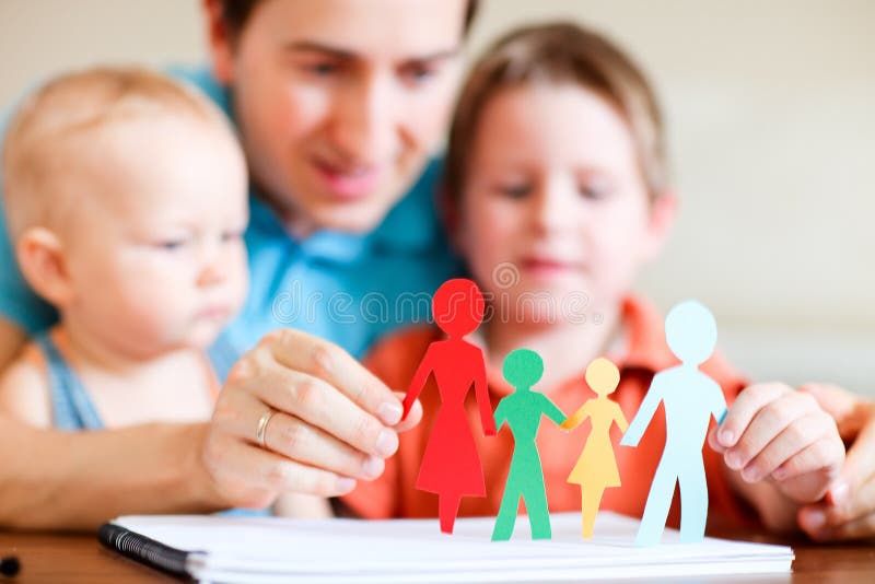 Paper family stock photo. Image of education, craft, adult - 11094824