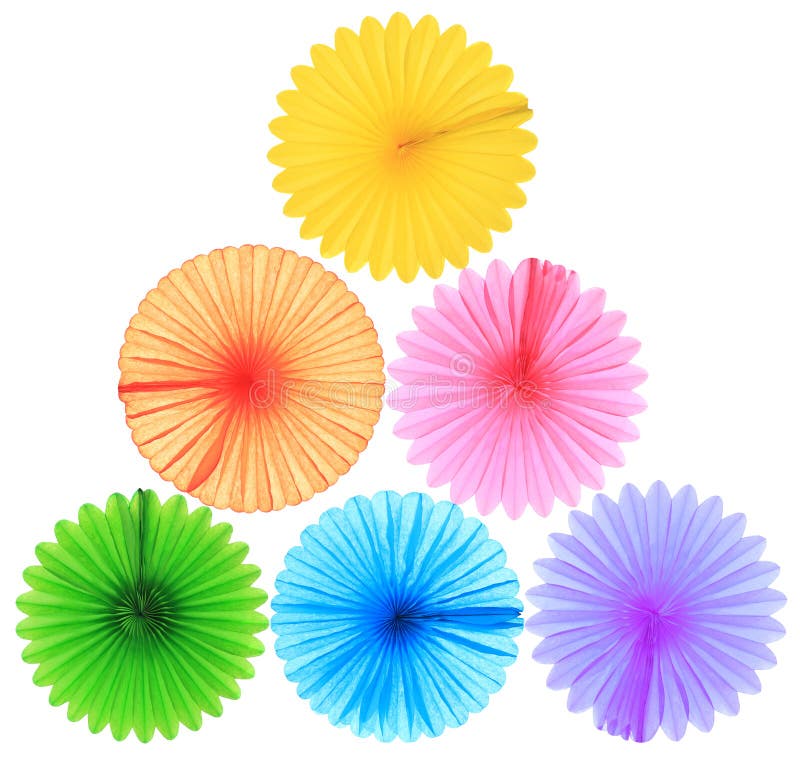 Colorful paper fans stock image. Image of green, colorful - 24536535