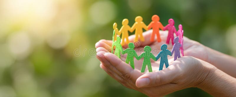 The Colorful Paper Figures Symbolizing Unity and Collaboration in a ...