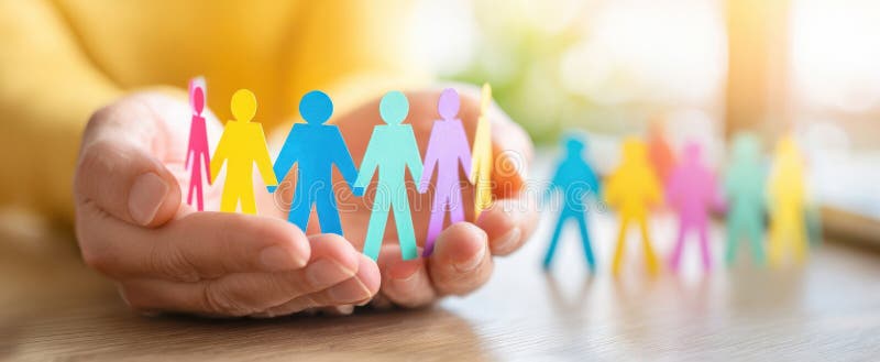 The Colorful Paper Figures Symbolizing Unity and Connection in a ...