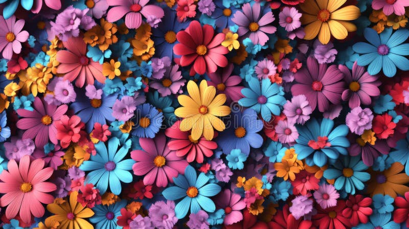 Colorful Paper Flower Background Texture Stock Illustration ...