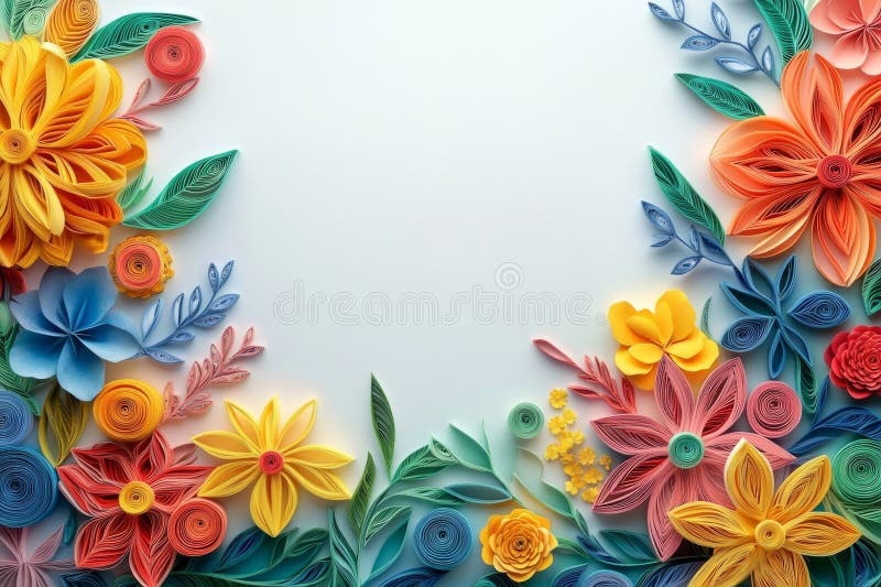 Colorful Paper Flowers Forming Beautiful Bouquet Stock Photos - Free ...