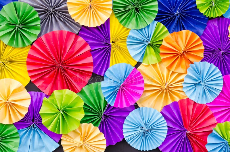 Colorful Paper Folded Background Stock Image - Image of colored, group ...