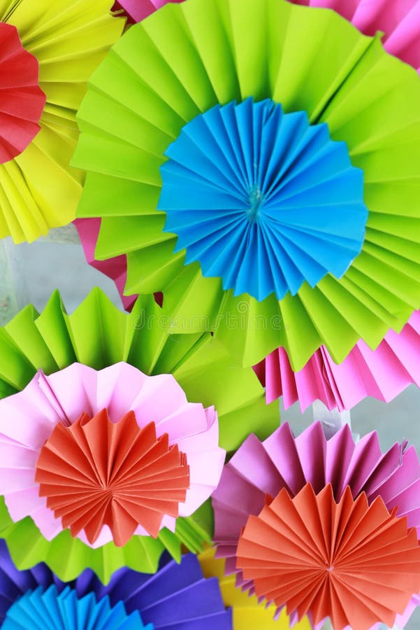 Colorful Paper Folding Background Stock Image - Image of chinese ...
