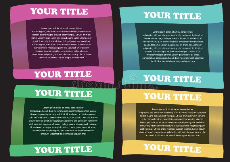 Colorful Paper Folding Vector Layout Stock Vector - Illustration of ...