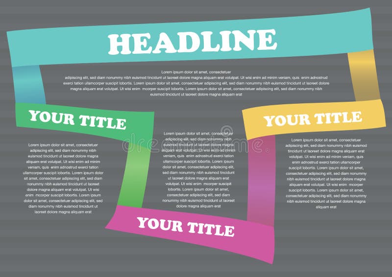 Colorful Paper Folding Vector Layout Stock Vector - Illustration of ...