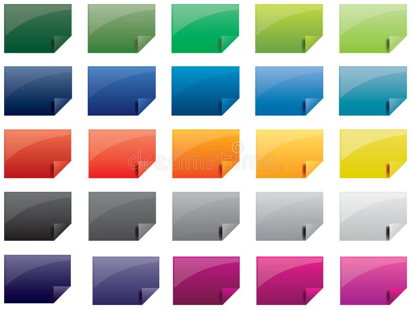 Colorful paper icon set stock vector. Illustration of generated - 8958999