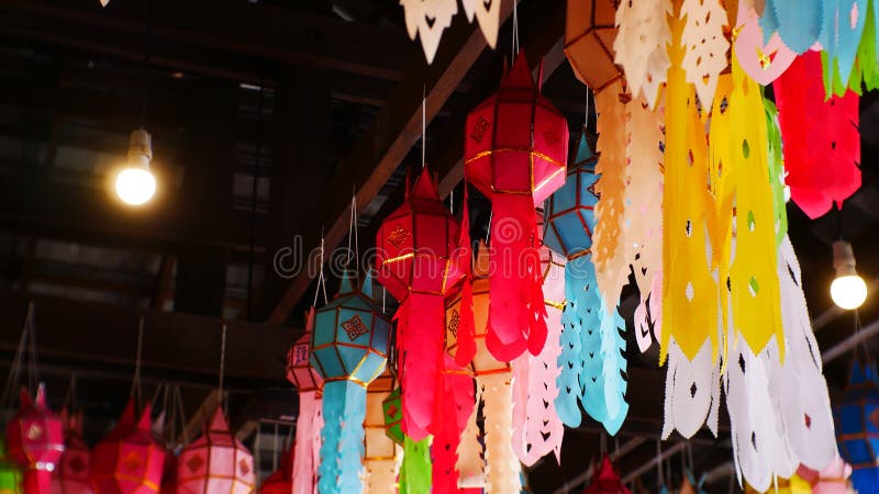 Colorful Paper Lamp Handicraft in Myanmar Editorial Stock Photo - Image ...