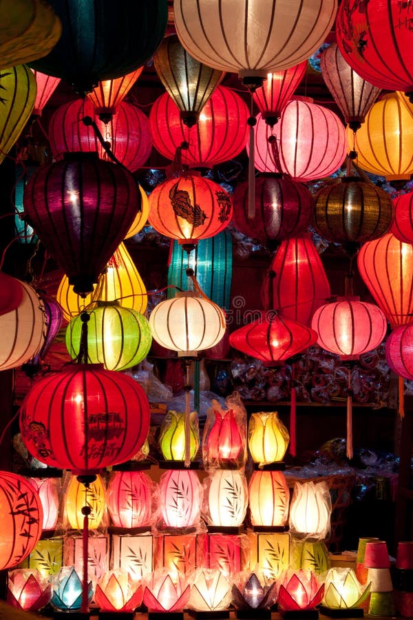 Colorful paper lanterns stock photo. Image of festival - 15950910