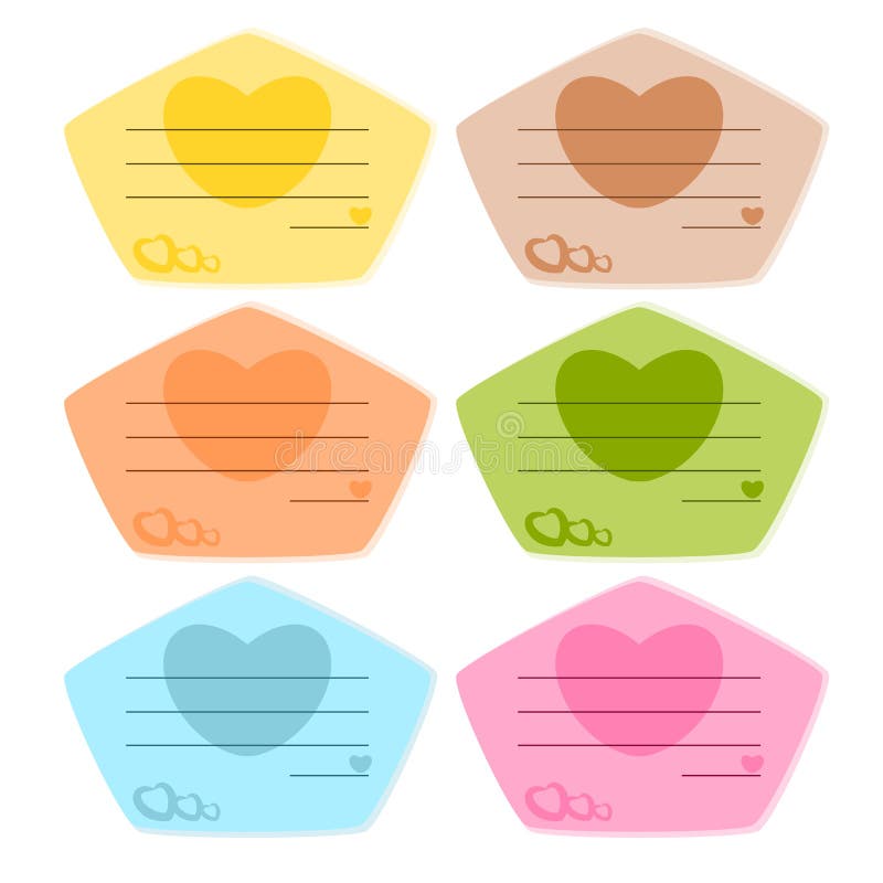 Colorful paper note stock vector. Illustration of writing - 28852412