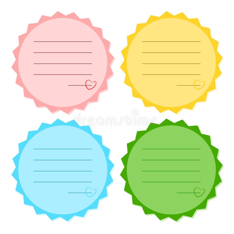 Colorful paper note stock vector. Illustration of page - 28852428