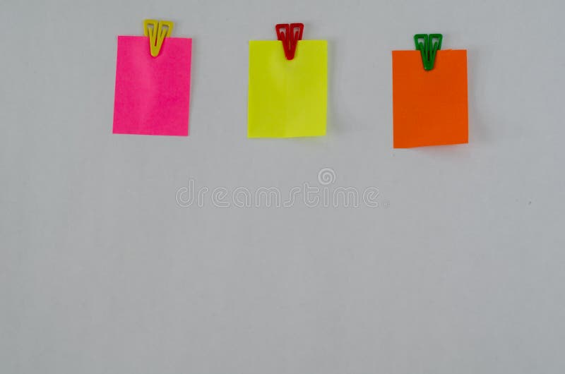 Empty Colorful Post Its on the Wall Stock Image - Image of colorful ...