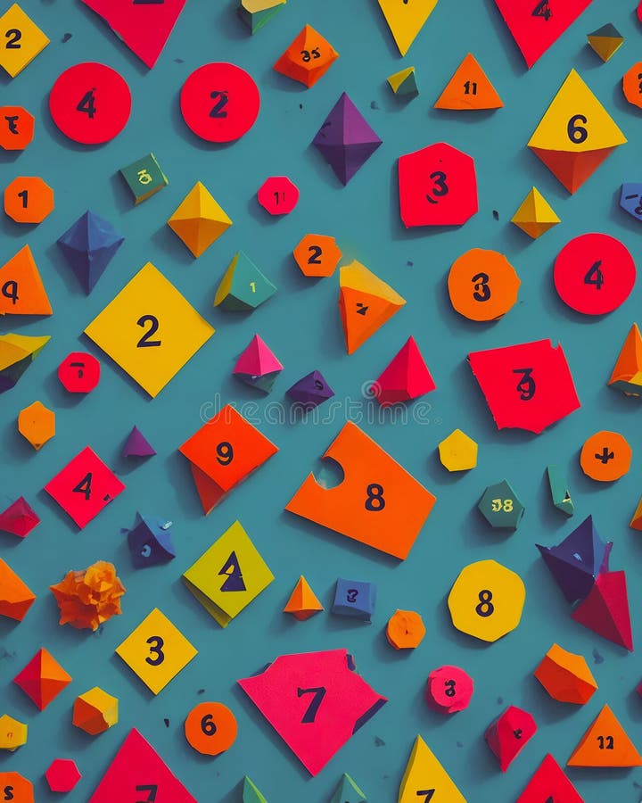 Colorful Paper with the Number 2 on it Stock Illustration ...