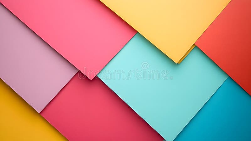 Colorful Paper Overlap stock illustration. Illustration of vibrant ...