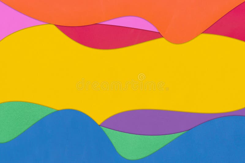 Colorful Paper Overlap Layer Stock Illustration - Illustration of ...