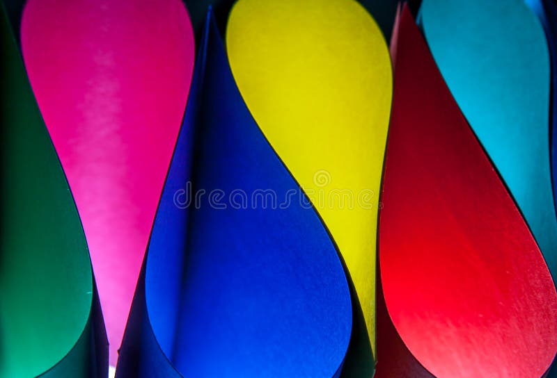 Colorful Paper Pattern in Unique Elliptical Shapes Stock Image - Image ...