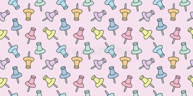 Colorful Paper Pins Seamless Repeat Pattern Background Stock Vector ...