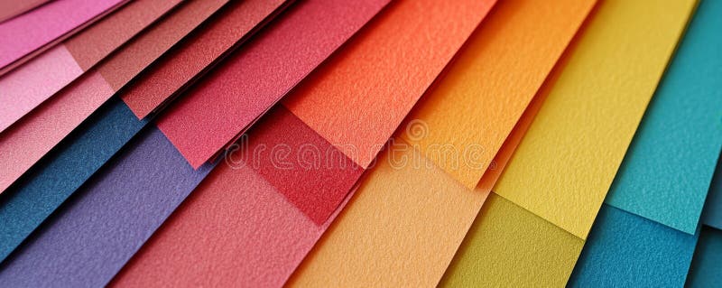 Colorful Paper Sheets Arranged in Fan Pattern Stock Image - Image of ...