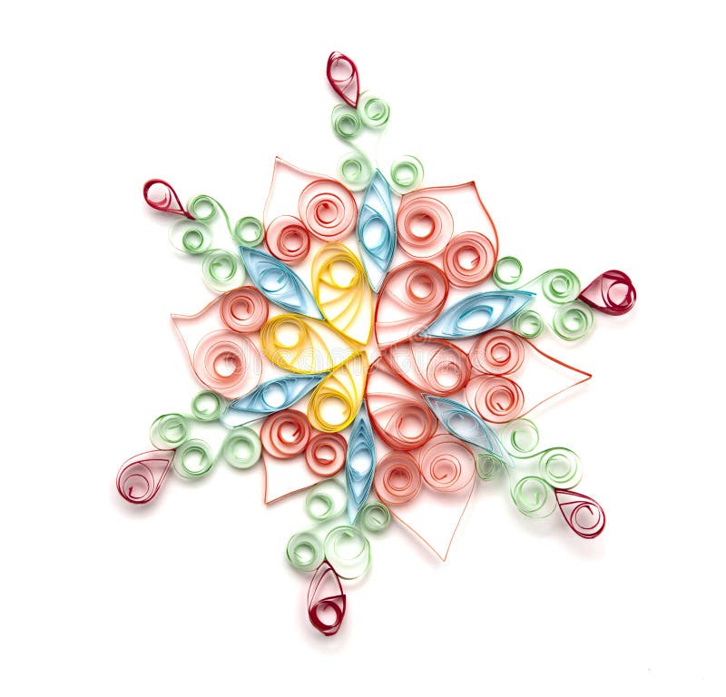 Colorful paper snowflake stock image. Image of season - 35998609