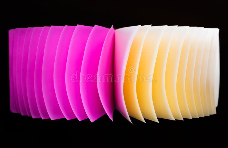 Colorful paper, Stack of purple and orange post-it
