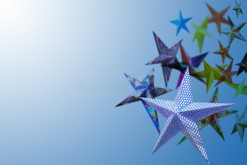 Colorful Paper Stars Abstract Background Stock Illustration ...