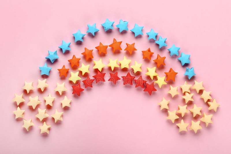 Colorful paper stars stock image. Image of handmade - 162698179