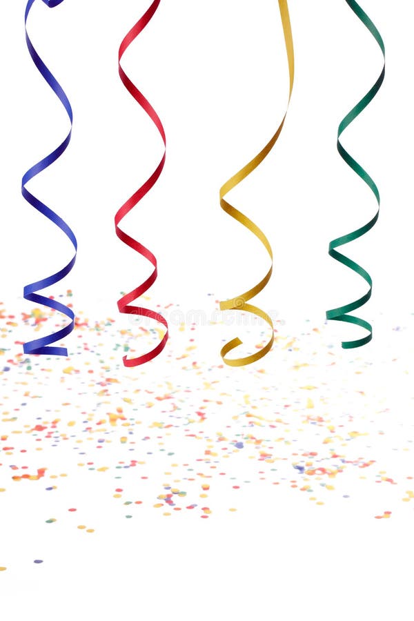 Colorful Streamers on Black Background Stock Image - Image of celebrate ...