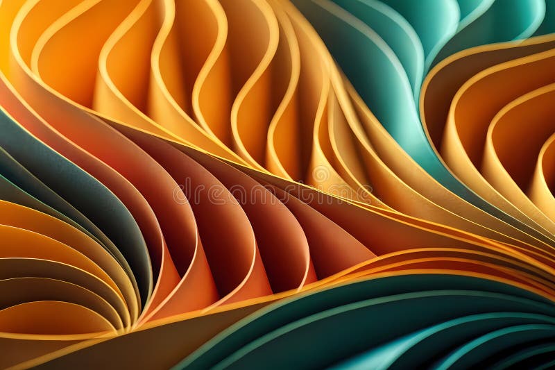 Colorful Paper Stripes Creating Flowing Abstract Design Stock Photo ...