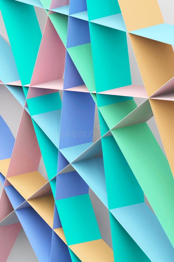 Colorful Paper Stripes Structure. Vertical 3 D Stock Illustration ...