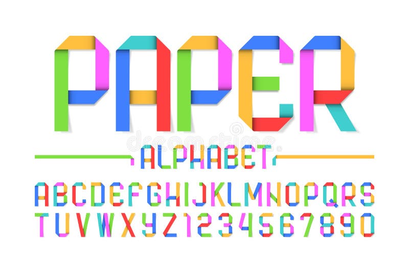 Font Papercraft Stock Illustrations – 169 Font Papercraft Stock ...
