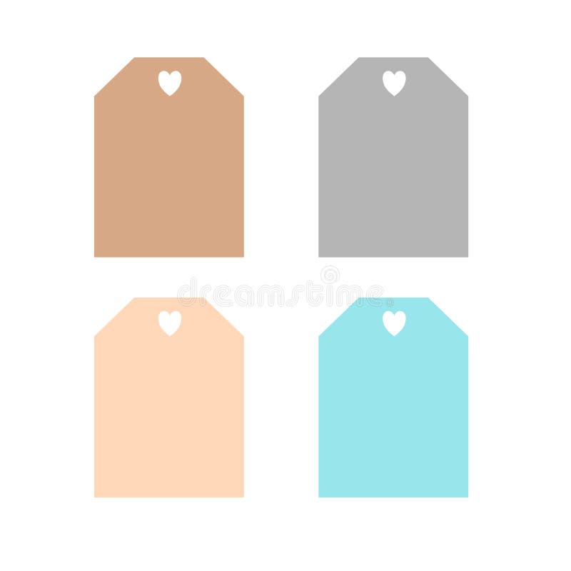 COLORFUL PAPER TAGS DESIGN ELEMENTS Stock Illustration - Illustration ...