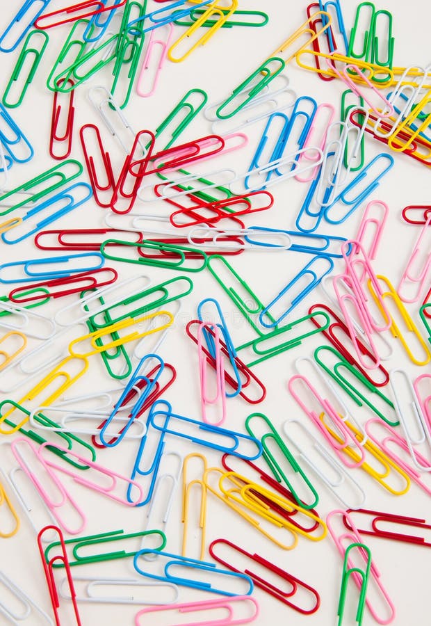 Colorful Paperclips stock photo. Image of supply, order - 34309076
