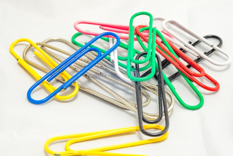Colorful paperclips stock image. Image of fastener, group - 50106915
