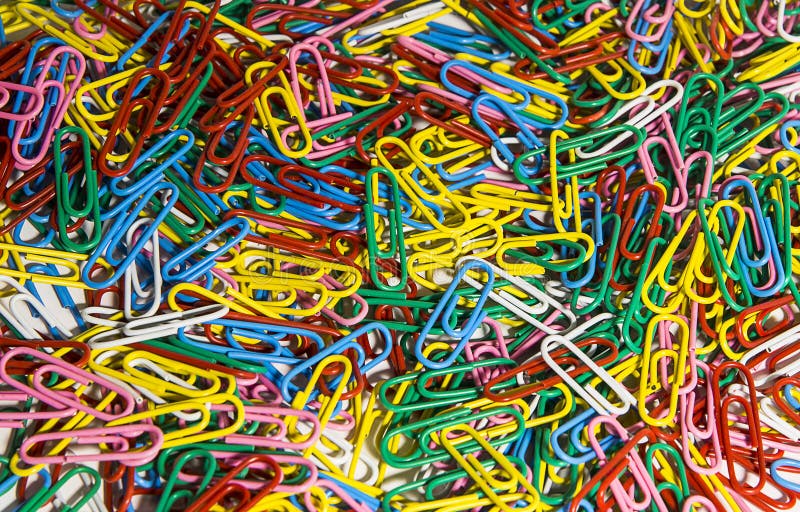 Colorful Paperclips Texture Stock Photo - Image of colored, pile: 81782324