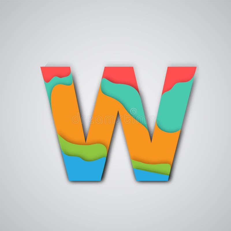 Colorful Papercut Layered Character, Vector Stock Vector - Illustration ...