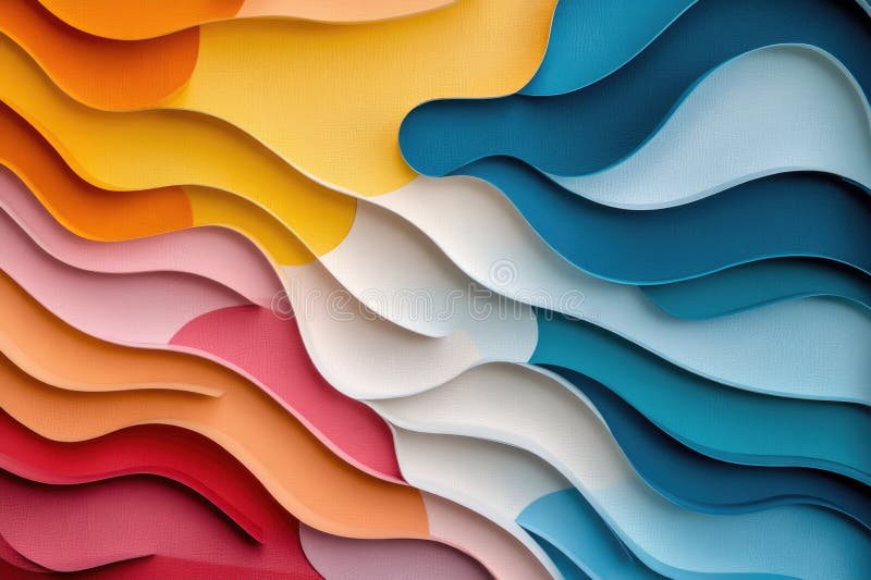 Colorful Papers on Wall stock image. Image of home, visual - 377962783