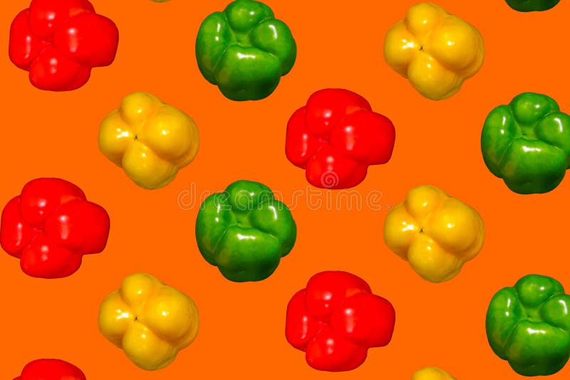 Paprika Pattern in Vibrant Gradient Holographic Neon Colors. Concept ...