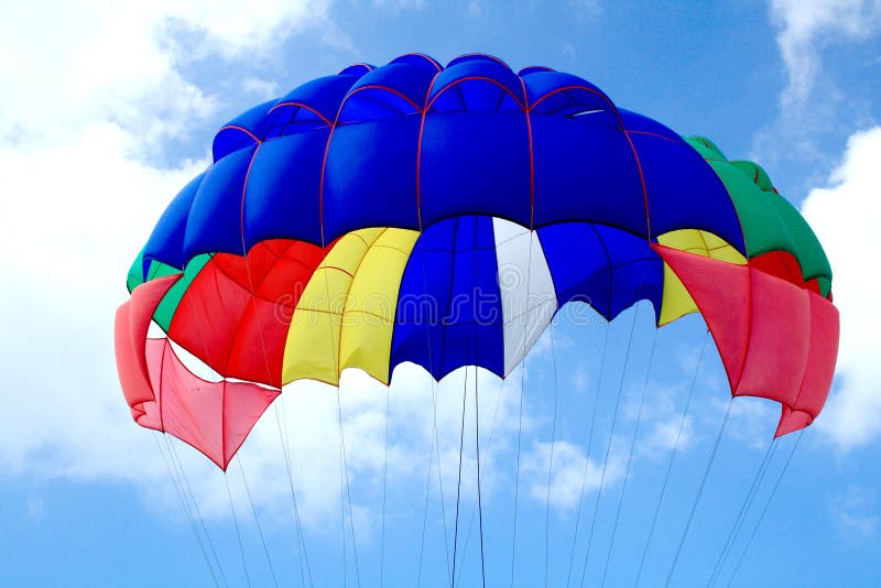 Parachute detail stock photo. Image of cloud, skiing, freedom - 5114566