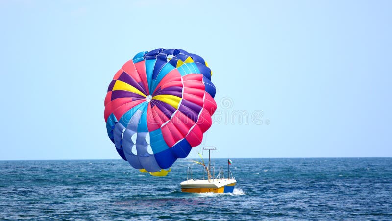 Colorful Parachute Background Stock Image - Image of colors, violet ...