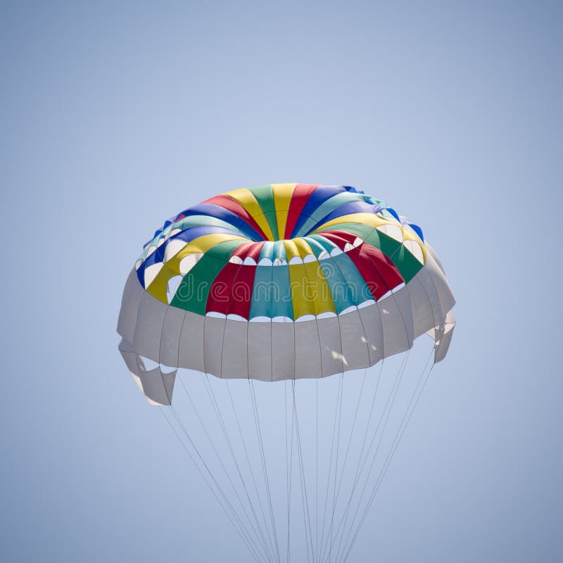 The Colorful Parachute Stripes on the Sky,Summer Camp in Beach Stock ...