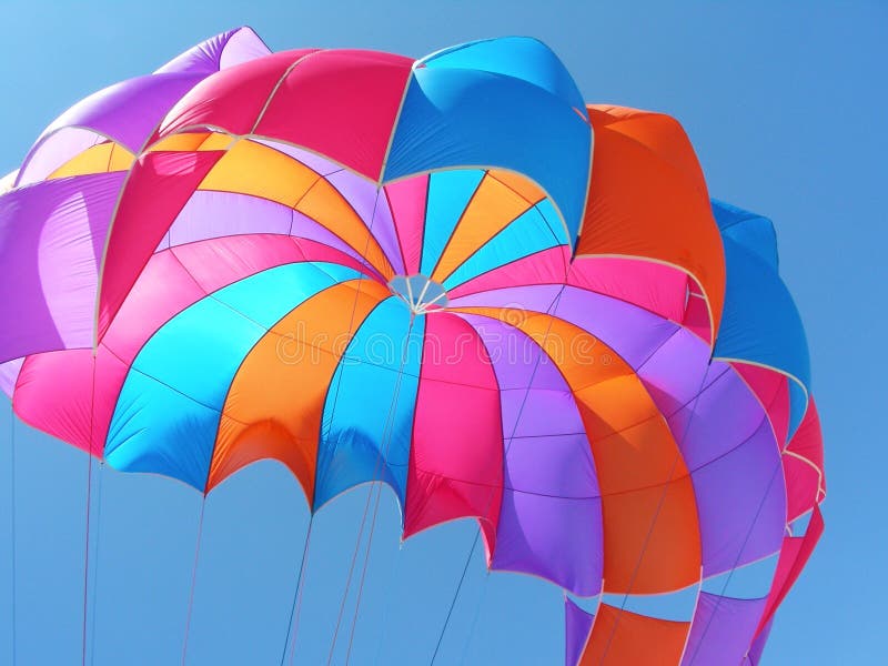 Colorful Parachute Background Stock Image - Image of colors, violet ...