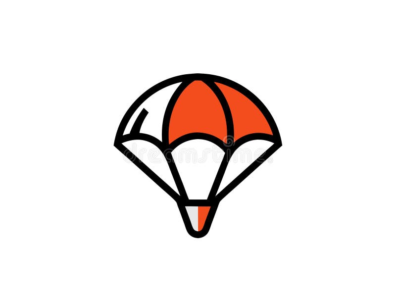 Colorful Parachute Vector Illustration for Adventure and Design ...