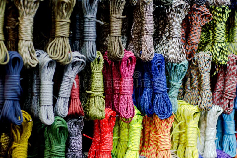 Colorful paracord for sale stock image. Image of danger - 141215217