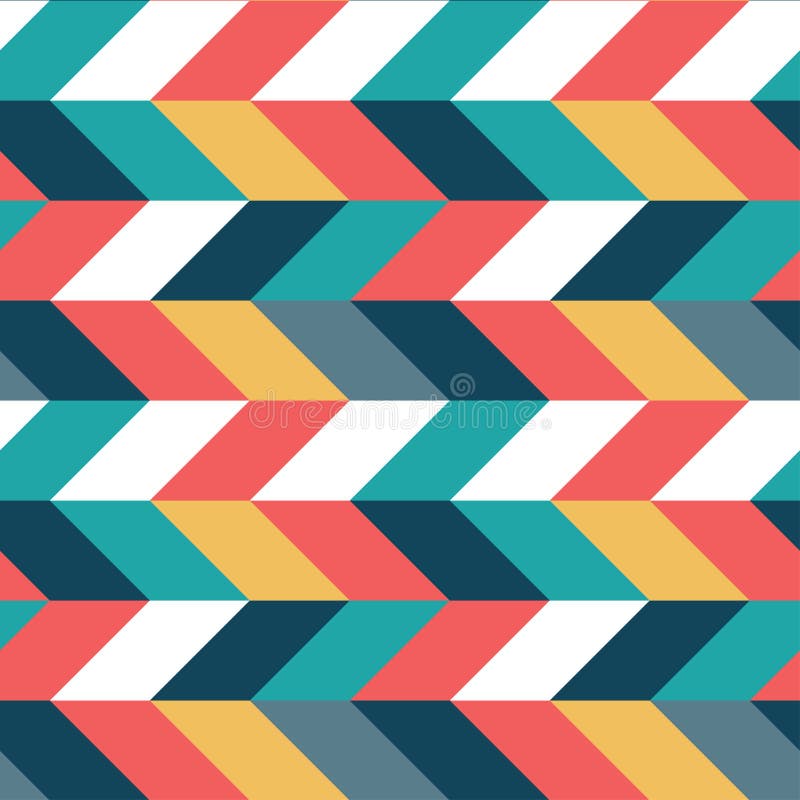 Colorful Parallelogram Horizontal Seamless Pattern Stock Vector ...