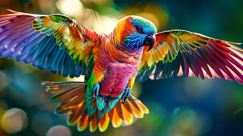 Colorful Parrot in Flight with Vibrant Plumage Stock Footage - Video of ...