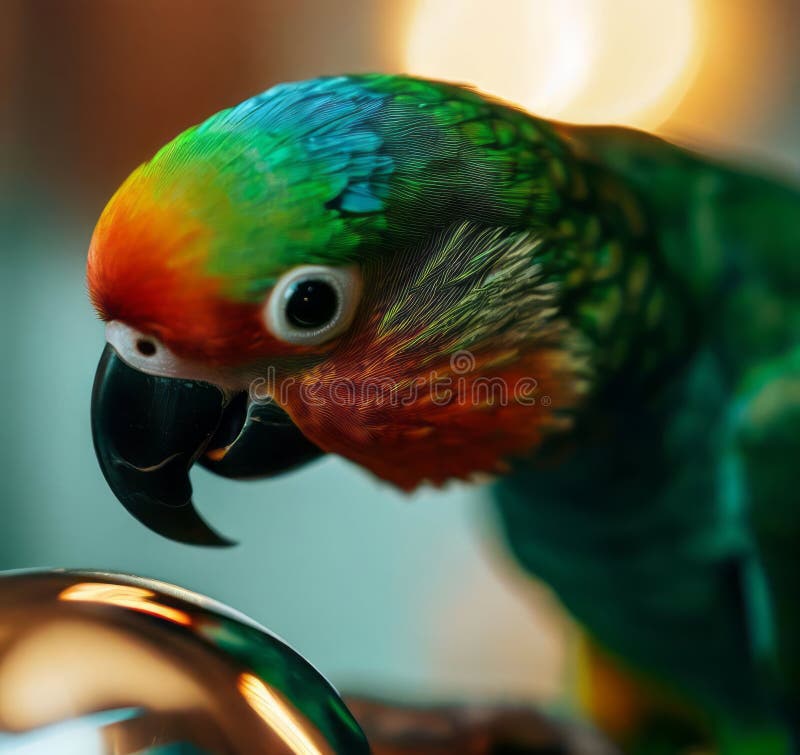 Curious Parrot stock illustration. Illustration of parrot - 341477164