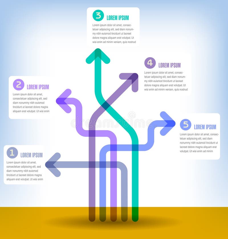 Colorful 5 Part Infographic Stock Vector - Illustration of element ...
