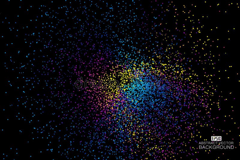 Colorful Particles Composition Glowing Starry Sky Background, Colored ...